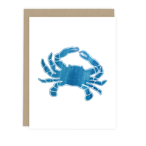 Blue Crab Note Card from 7th & Palm - Coastal Stationery
