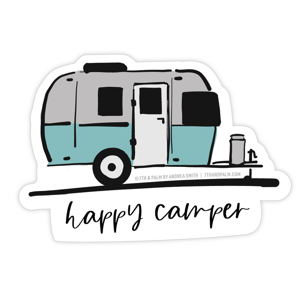Happy Camper Sticker | 7th & Palm by Andrea Smith