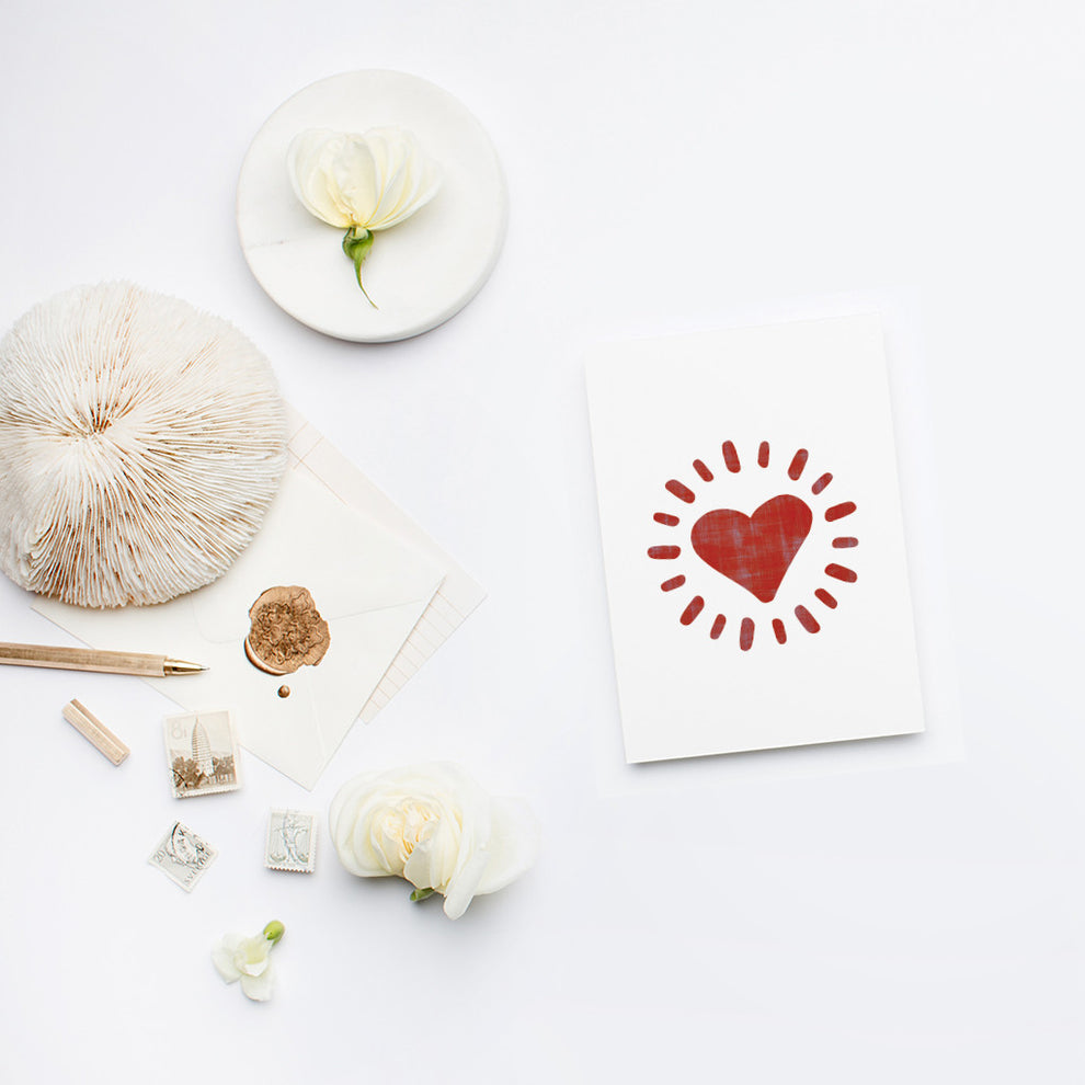 Radiant Heart Note Cards from 7th & Palm - Luxe Stationery